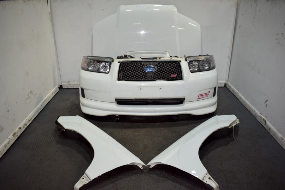 Very Rare & Clean JDM 03-08 Subaru Forester STI Front end in white with ...