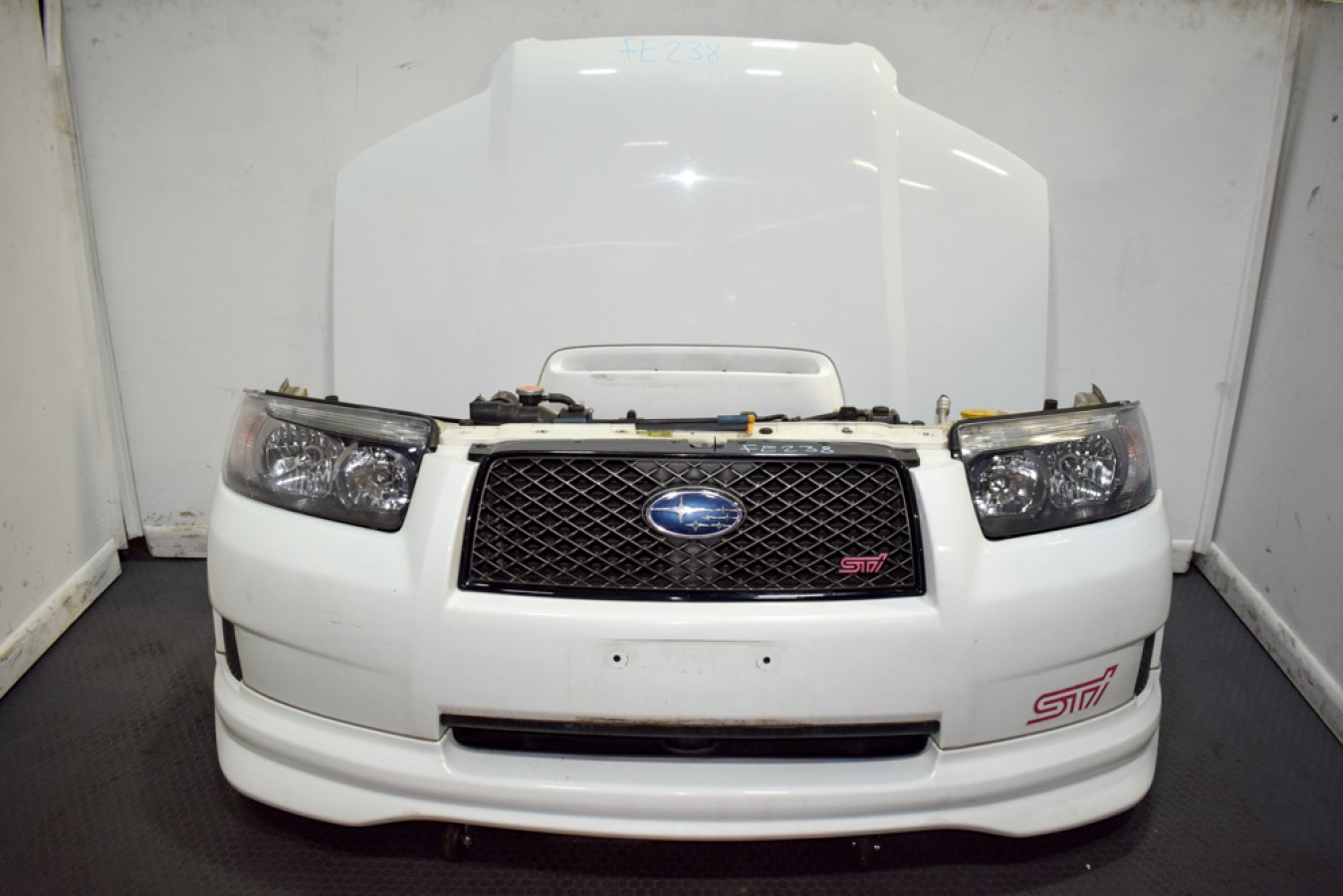 Very Rare & Clean JDM 03-08 Subaru Forester STI Front end in white with ...