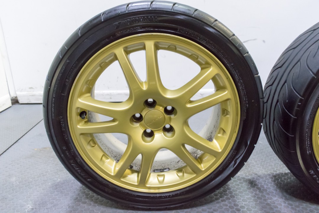 Used JDM Subaru WRX STI Version 7 Gold Enkei 5x100 Wheels Clearing ...
