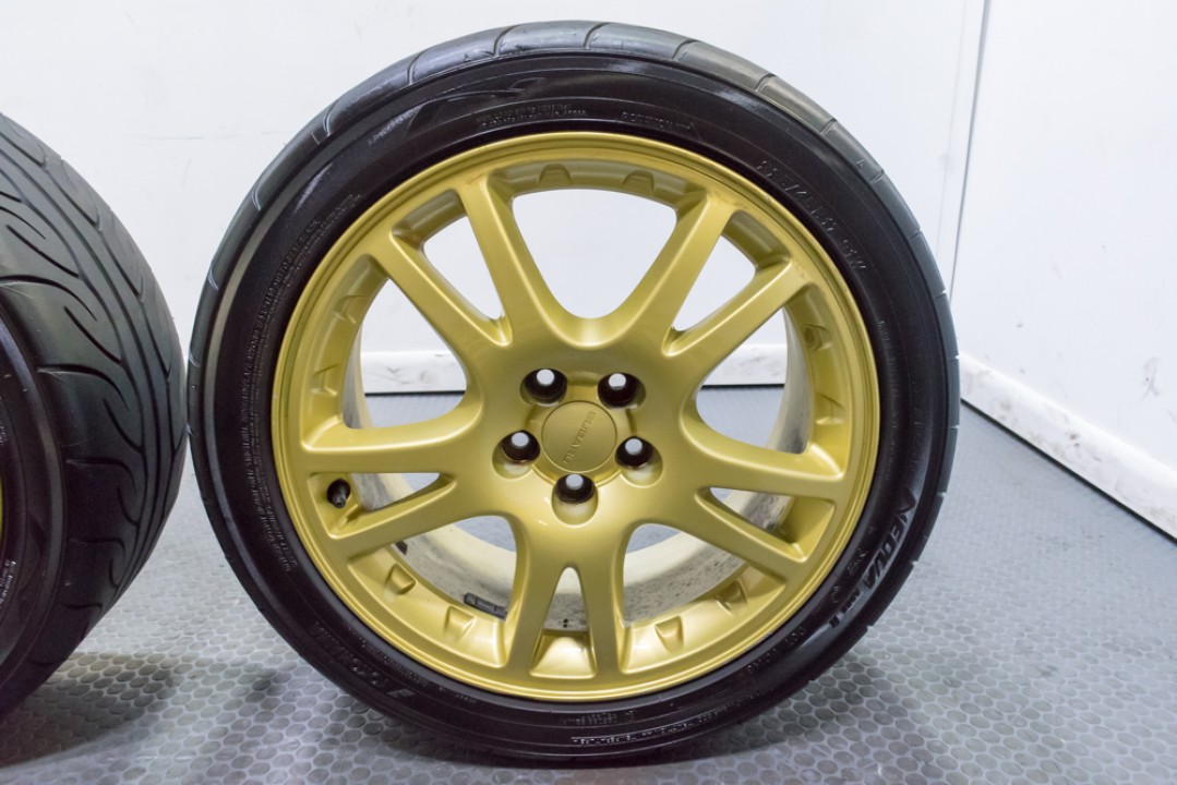 Used JDM Subaru WRX STI Version 7 Gold Enkei 5x100 Wheels Clearing ...