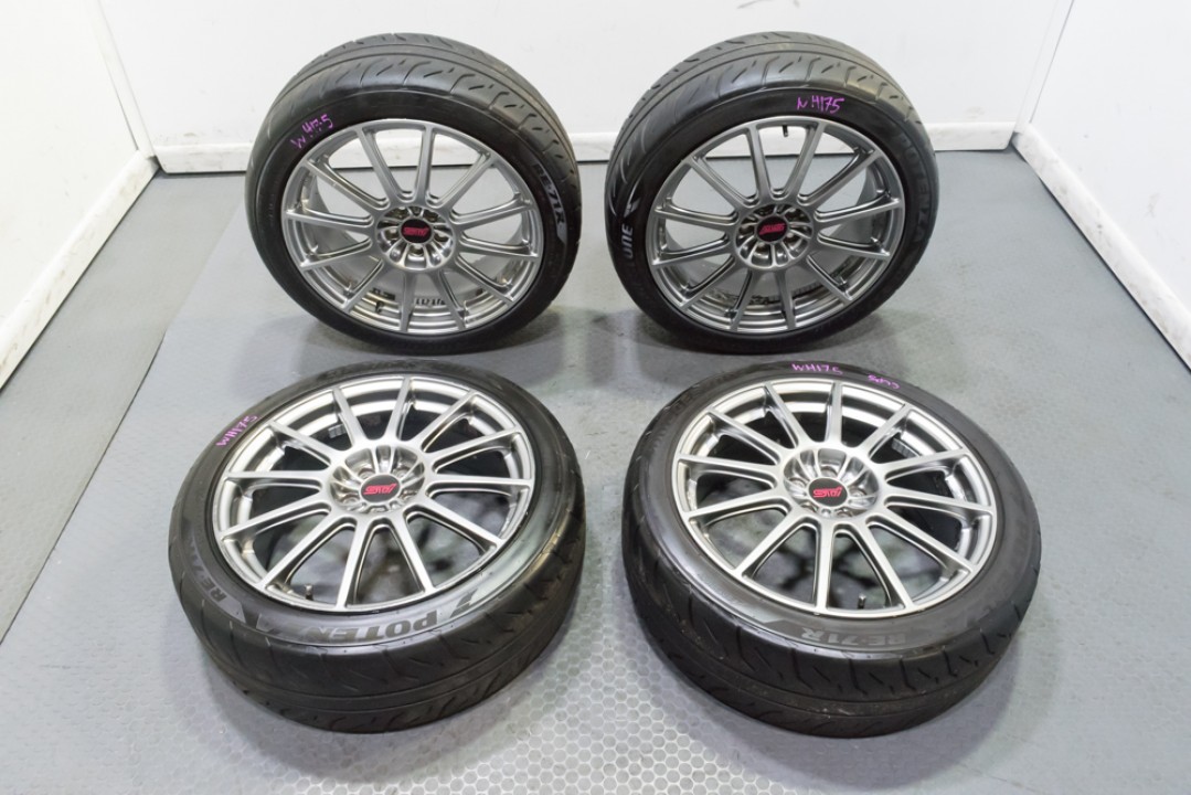 Clean JDM OEM Subaru Version 8 STi Spec C 5x100 Enkei 18 Inch Wheels ...