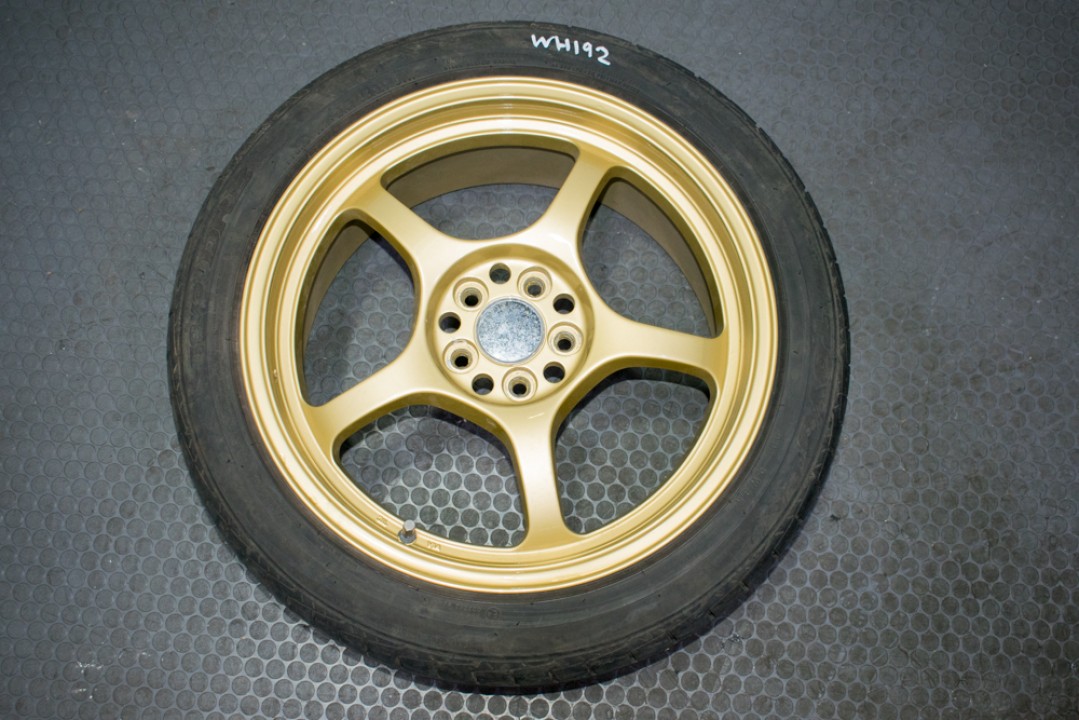 JDM Rays Gram Lights 57c Gold 5 spoke Wheels 17x7.5 5x100 +40 Subaru ...