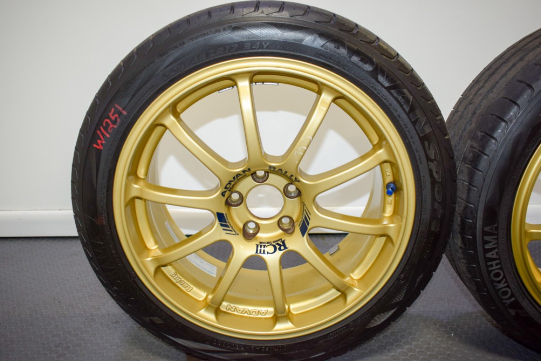 Used 17x7.5 Advan Racing RC3 5x100 Gold Wheels with +48 Offset for ...