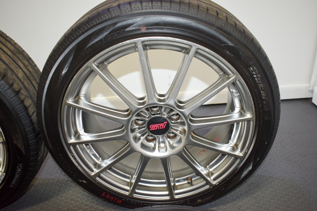 Used Subaru WRX STI Spec 12 Spokes 18x8 Gunmetal Enkei 5x100 Wheels ...