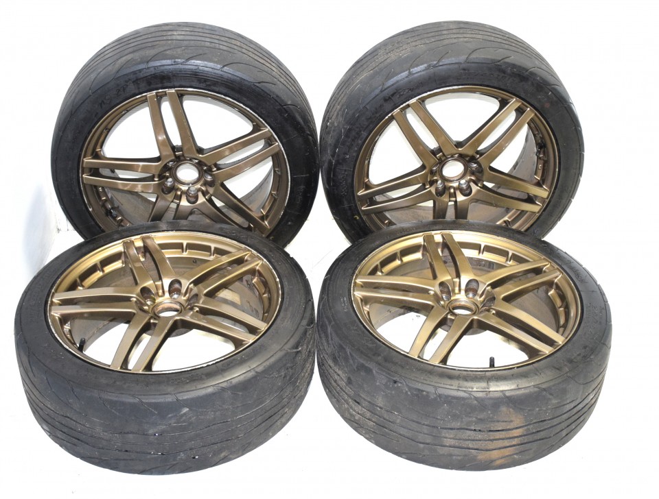 JDM Subaru WRX Crimson 17x7.5 +52 Wheels SYMS RACING TEAM Rims 5x100 ...