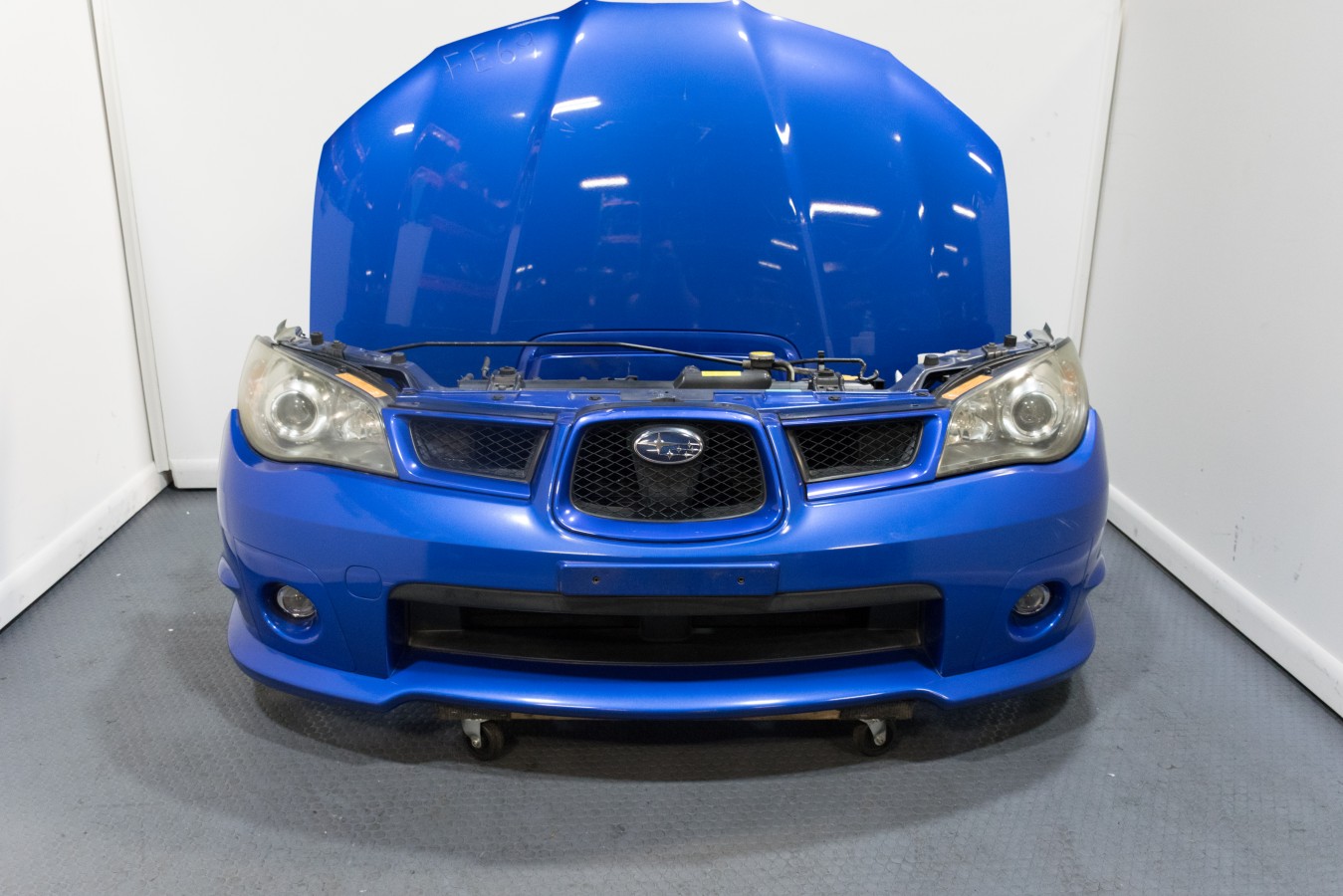 Subaru Version 9 WRX Wagon Front End Conversion Blue Hawkeye Nose Cut ...