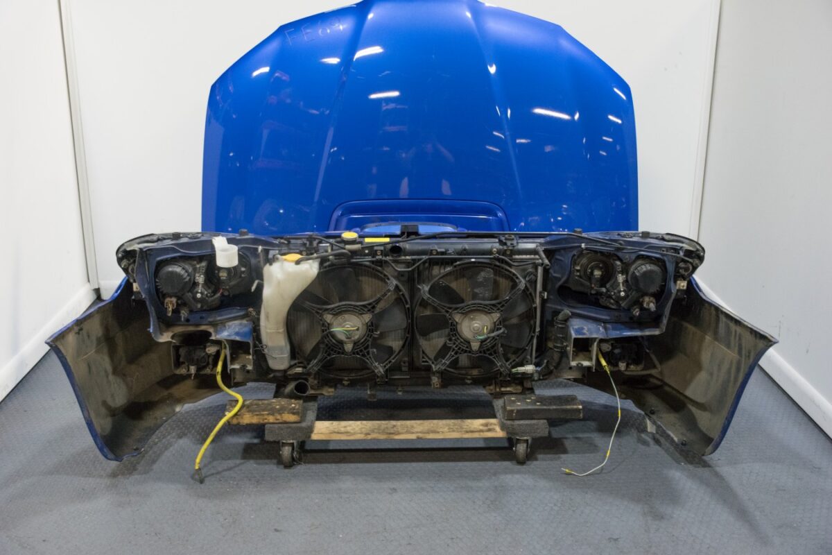 Subaru Version 9 WRX Wagon Front End Conversion Blue Hawkeye Nose Cut ...