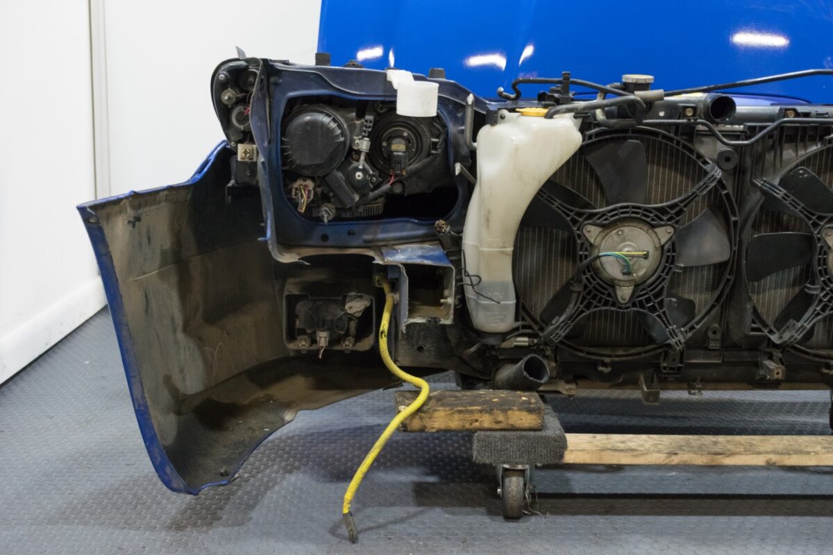 Subaru Version 9 WRX Wagon Front End Conversion Blue Hawkeye Nose Cut ...