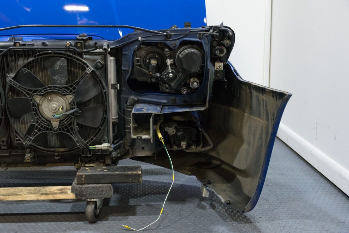 Subaru Version 9 WRX Wagon Front End Conversion Blue Hawkeye Nose Cut ...