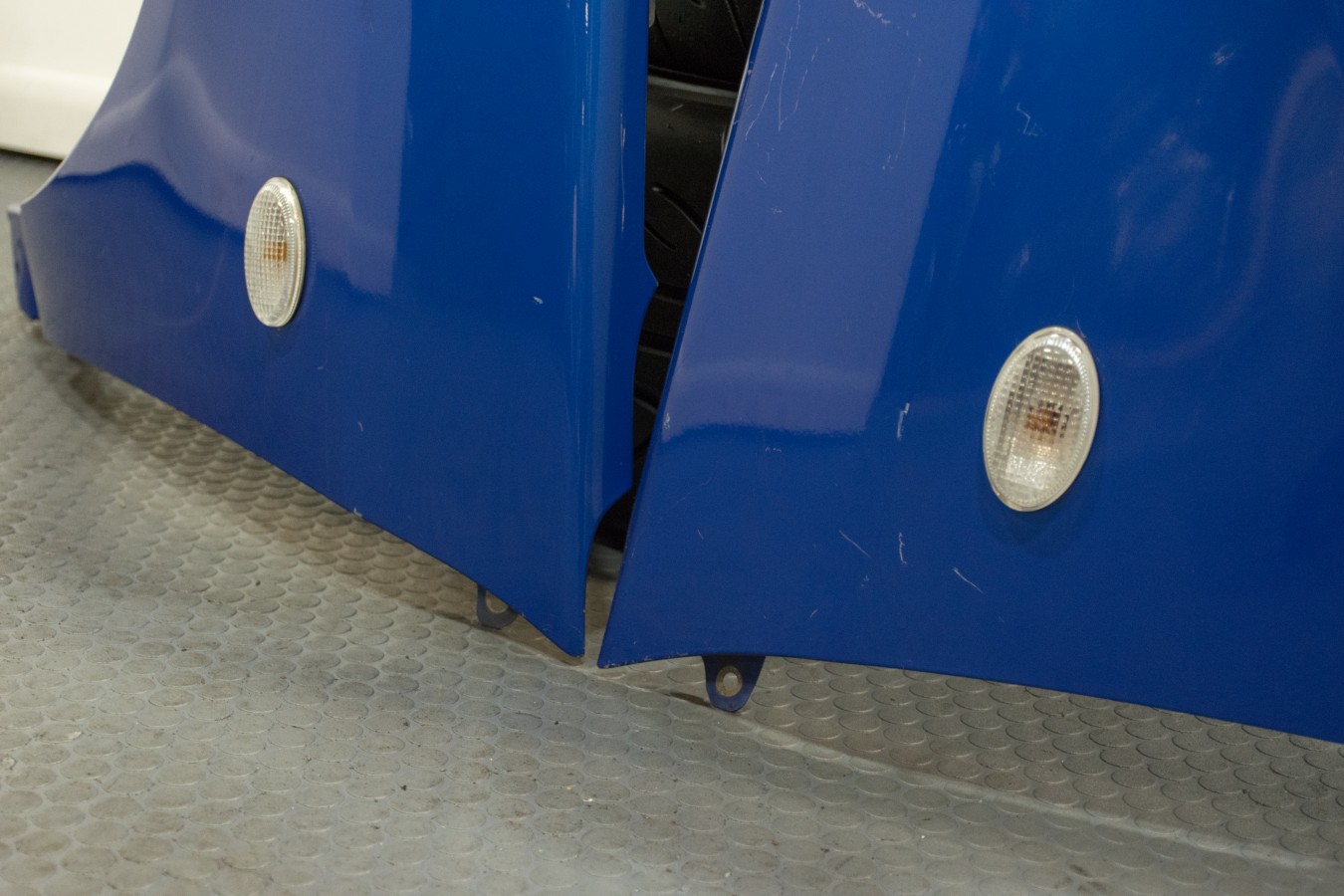 Subaru Version 9 WRX Wagon Front End Conversion Blue Hawkeye Nose Cut ...