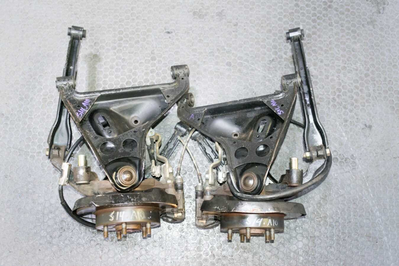 94-98 JDM Nissan 240SX S14 Rear 5x114.3 Hubs w/ Arms, Brakes, ETC | J ...