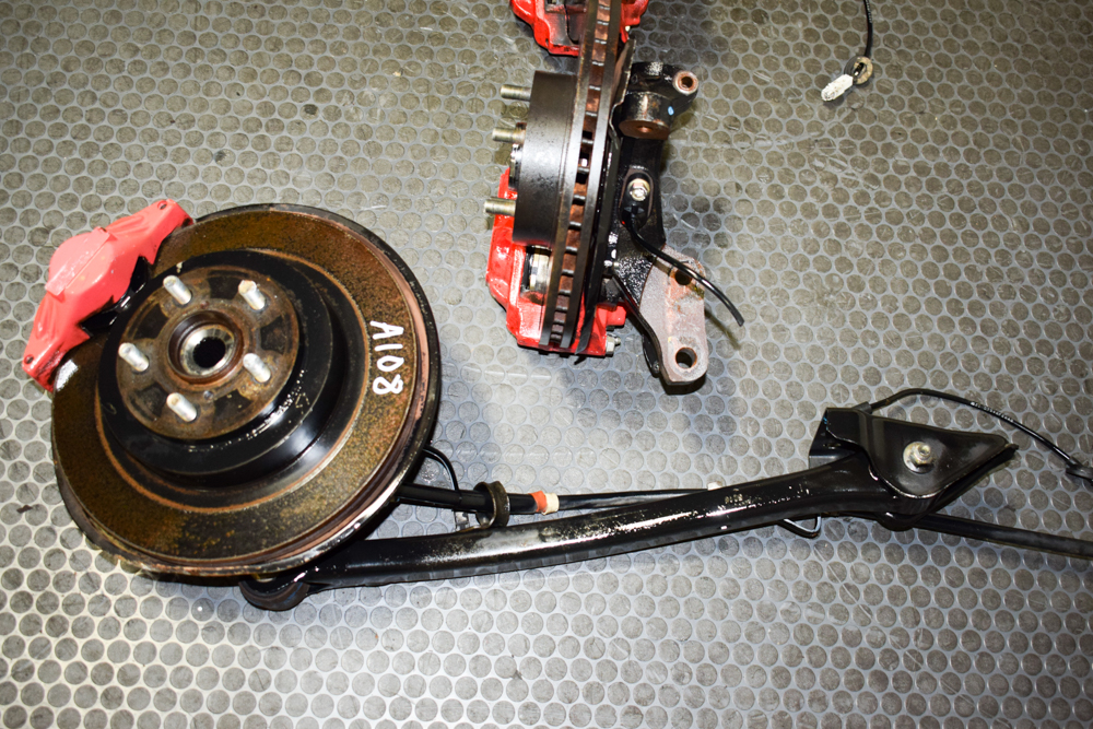 2006-2007 Subaru Impreza WRX 4pot 2pot Red Brake Calipers with Hubs ...
