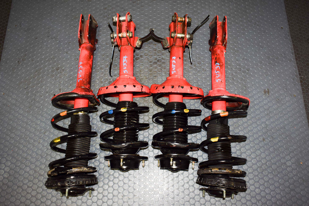 JDM WRX STi Struts with 5x100 Fitment.