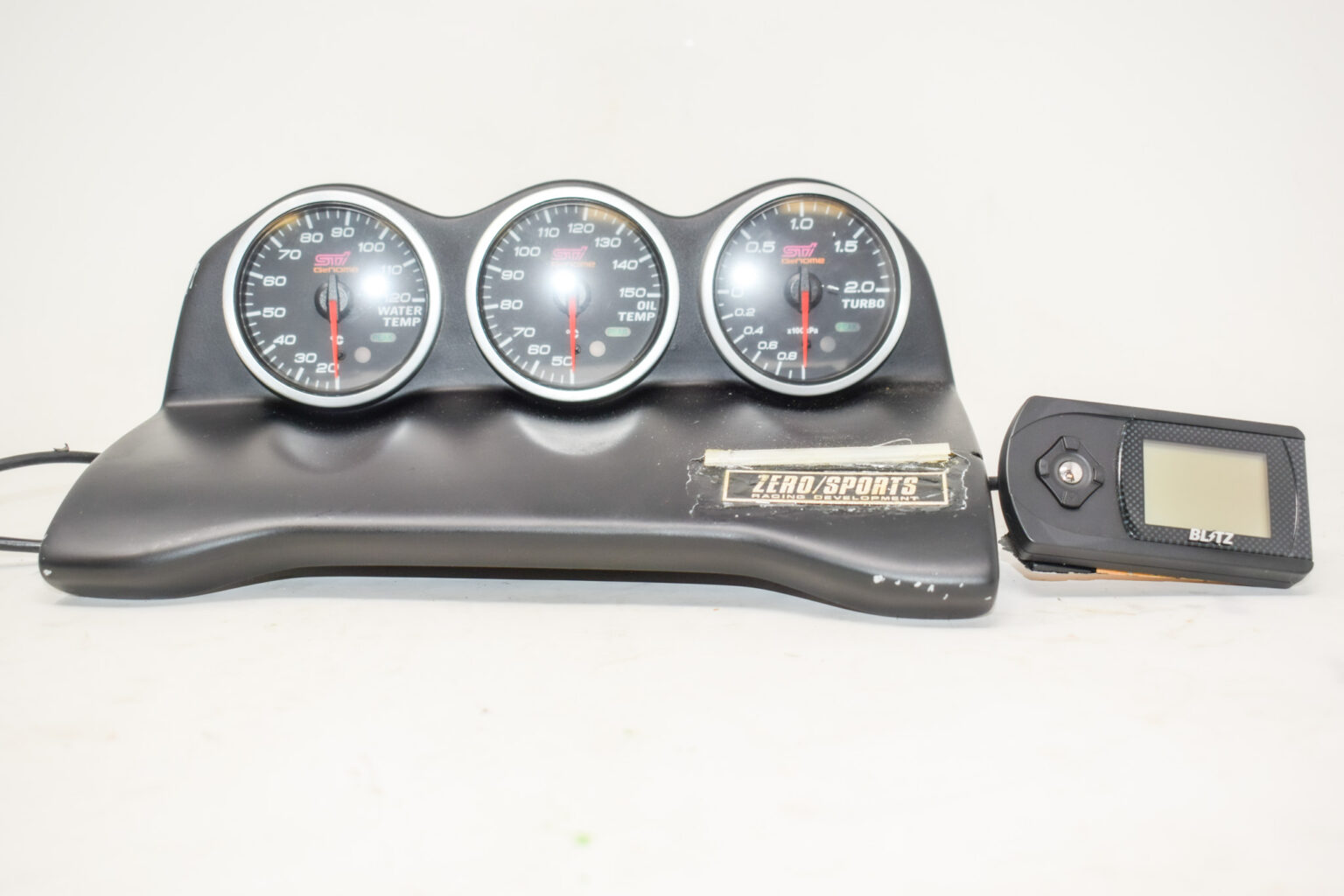 WRX/STI ZERO SPORTS Triple Gauge Pod with Gauges, STI Genome, and Blitz ...