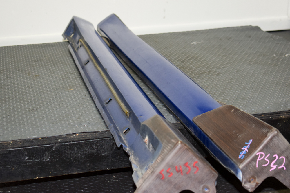 OEM 00-02 Subaru Impreza WRX Side Skirts in World Rally Blue