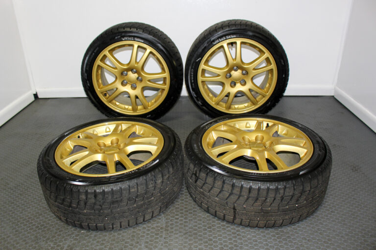 5x100 Used Subaru WRX STI version 7 17x7.5 +48 Gold Rims with Brembo ...