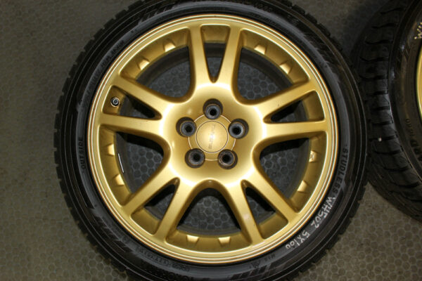 5x100 Used Subaru WRX STI version 7 17x7.5 +48 Gold Rims with Brembo ...