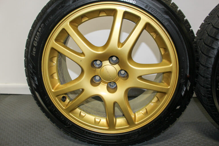 5x100 Used Subaru WRX STI version 7 17x7.5 +48 Gold Rims with Brembo ...